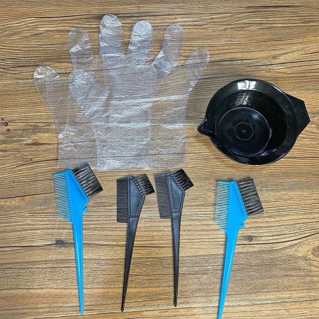 Jual PAKET ALAT CAT RAMBUT MANGKOK KUAS SARUNG TANGAN | Shopee Indonesia