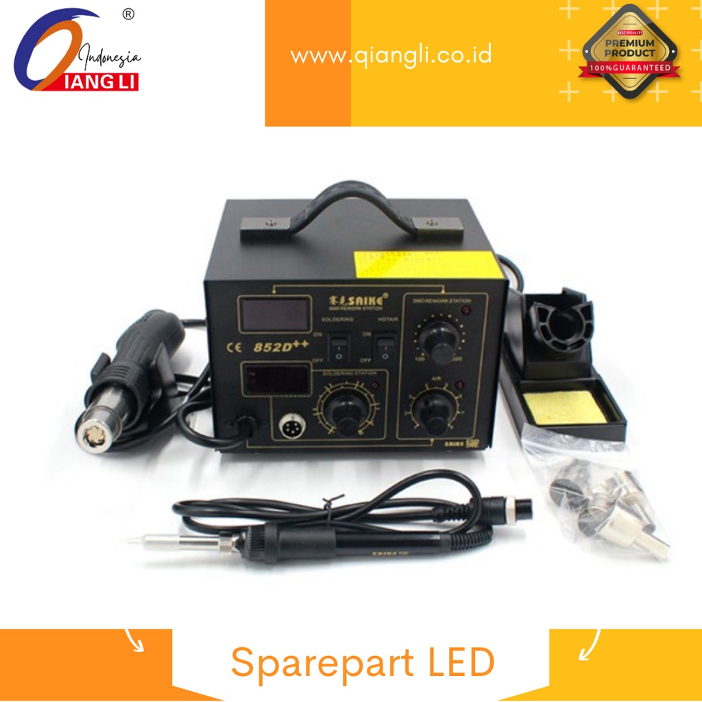 Jual SAIKE 852D++ 220V Rework Station Soldering iron Electric | Shopee ...