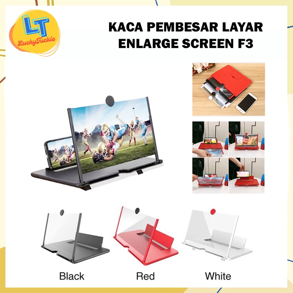 Jual KACA PEMBESAR ENLARGED SCREEN F3 / KACA PEMBESAR HP 3D / PEMBESAR ...