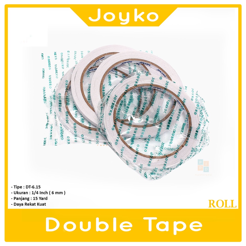 Jual JOYKO - Double Tape 6mm x 15 Yard -1 Roll | Shopee Indonesia