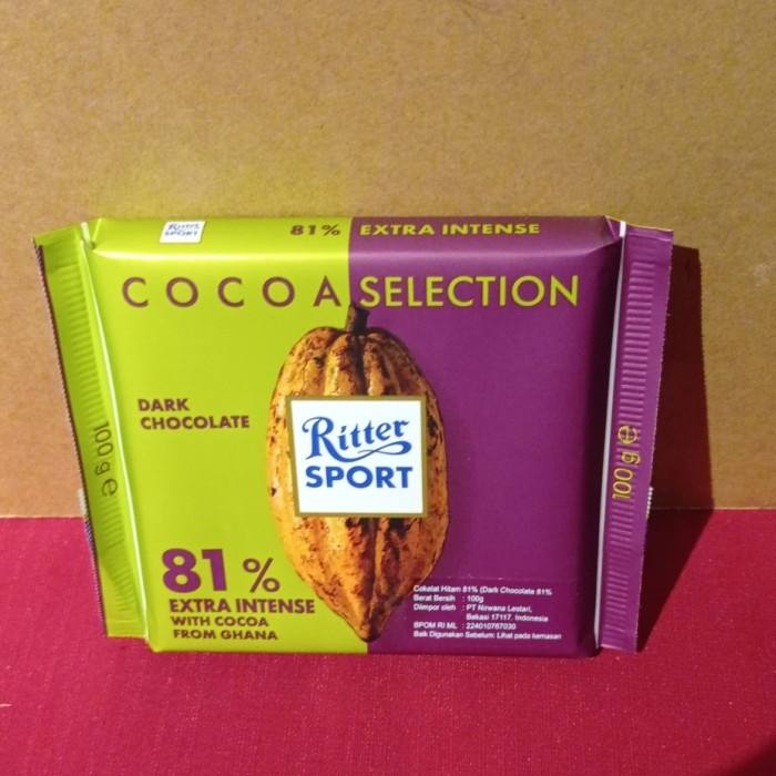 Jual Ritter Sport Cocoa Collection 81% Extra Intense With Cocoa From ...