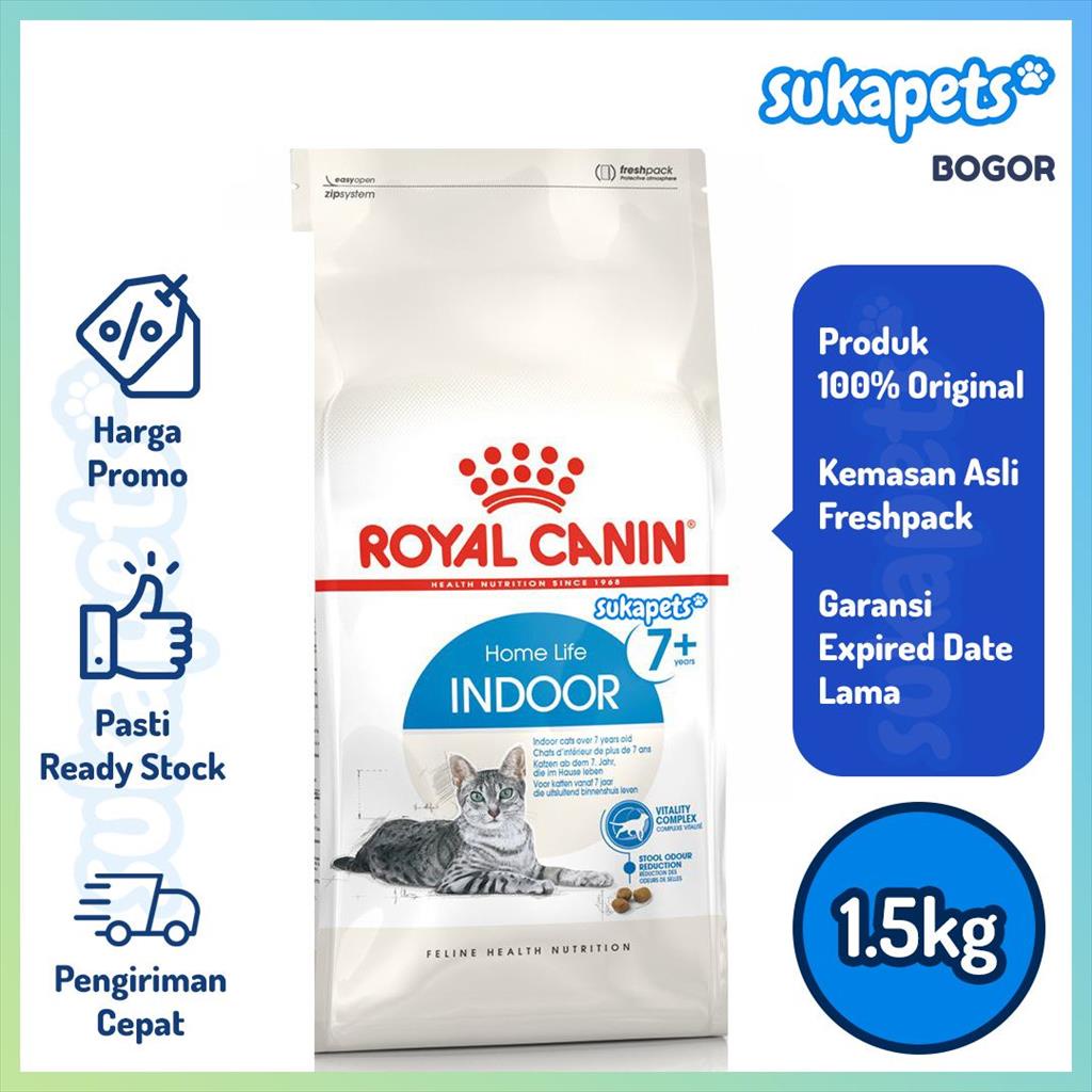 Jual Royal Canin Indoor 7+ Makanan Kucing Dewasa Senior Dry 1.5kg ...