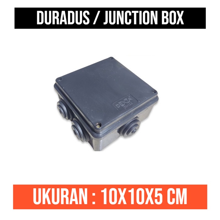 Jual Box Hitam Duradus hitam 100x100x50 mm DX-122 10cm 5cm Junction Box ...