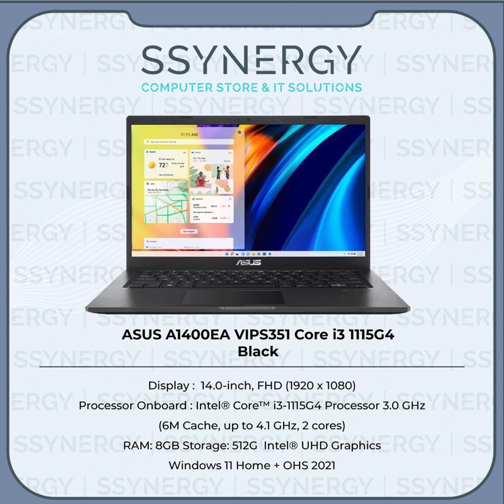 Jual ASUS Vivobook 14 A1400EA i3-1115G4 8GB 512GB 14" FHD W11+OHS ...