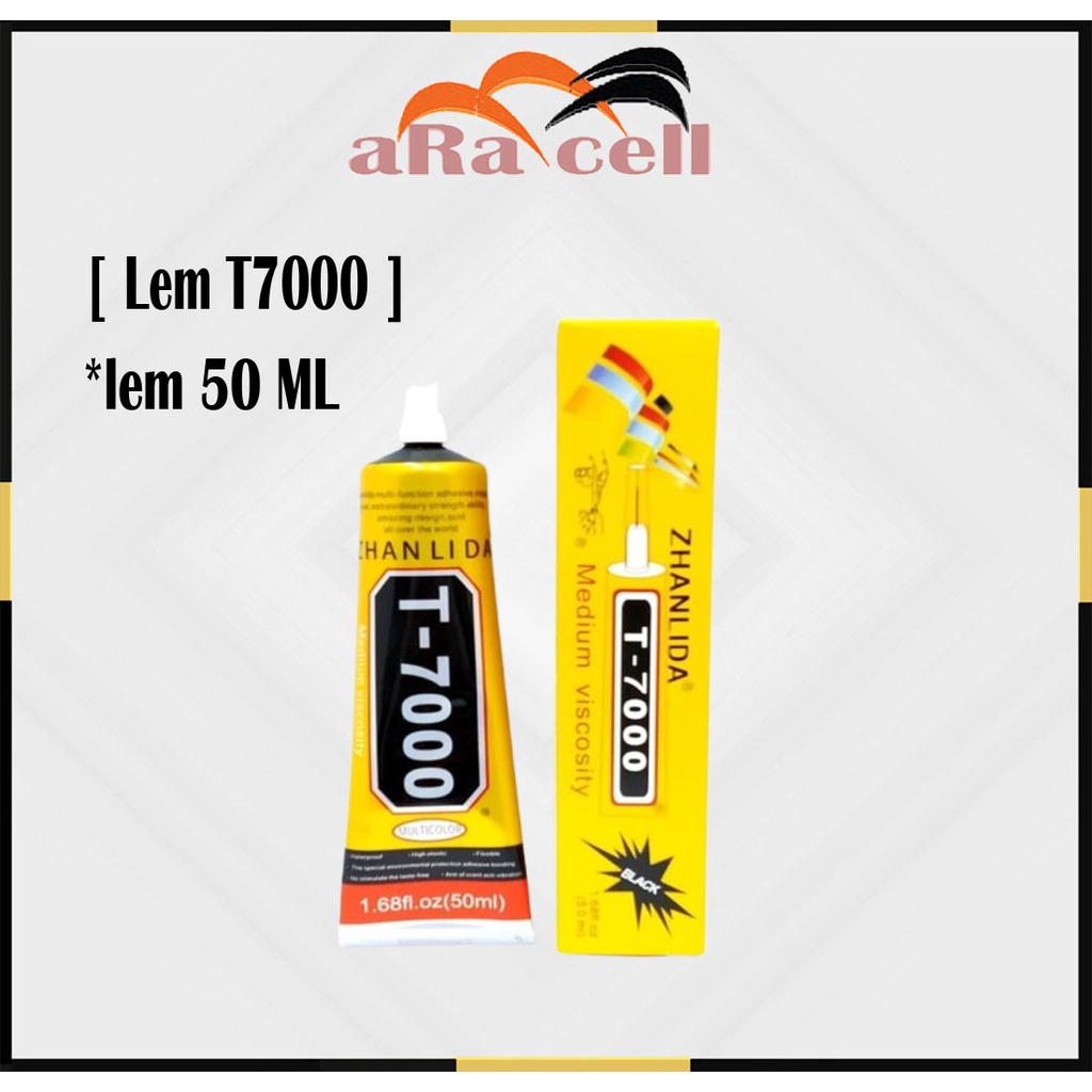 Jual [ ARA CELL ] LEM Touchscreen LCD T7000 T-7000 50ml Besar Black Lem ...