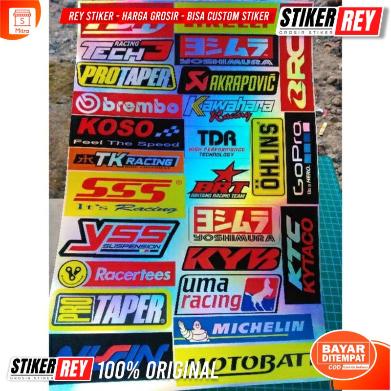 Jual STIKER RACING PACK HOLOGRAM RCB ISI 25-30 PCS HARGA GROSIR ...