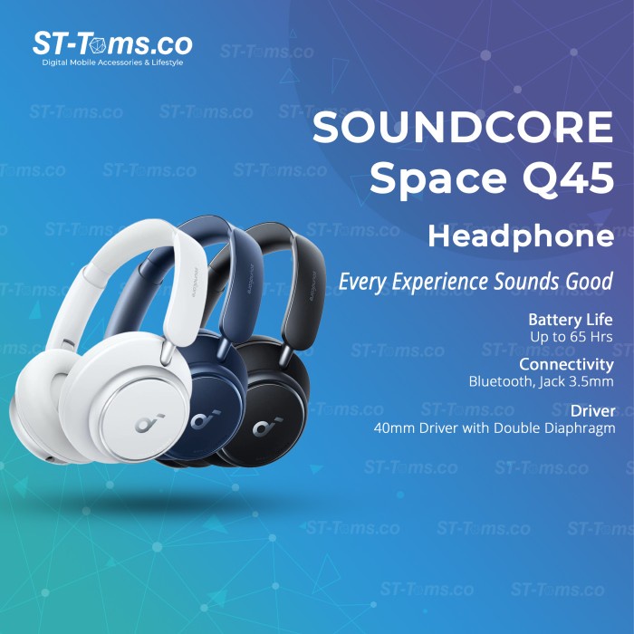 Jual Anker Soundcore Space Q45 ANC Headphones LDAC App Control - A3040 ...