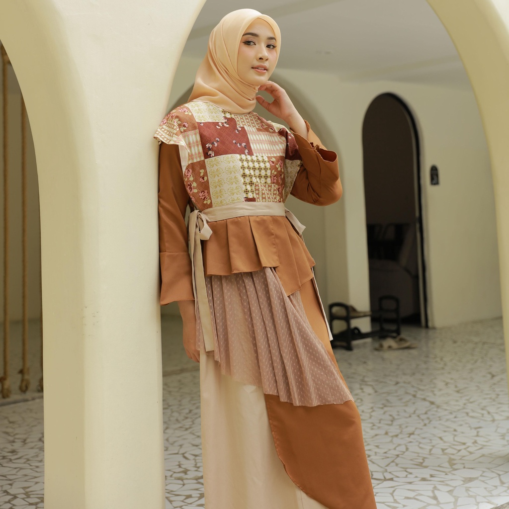 Jual Dya_id - AZURA TOAST DRESS - EARTH SERIES | Shopee Indonesia