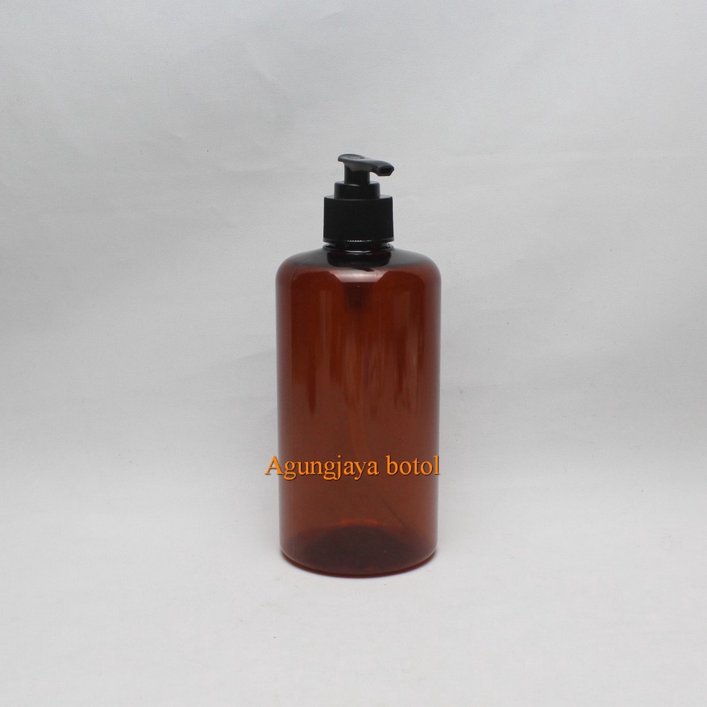 Jual Botol Pet 500 Ml Handsoap Coklat Transparant Tutup Pump Lotion Neck 28 / Botol Plastik ...