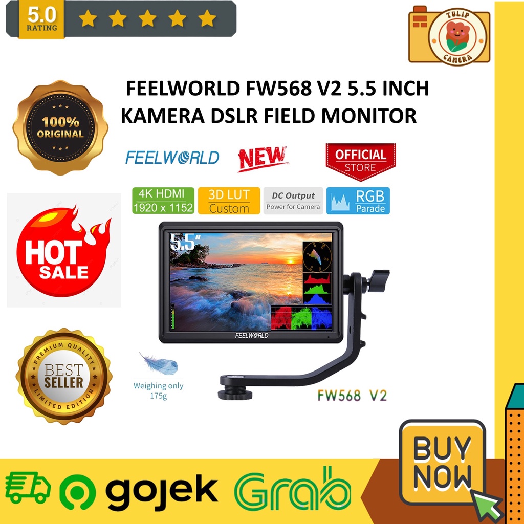 Jual FEELWORLD FW568 V2 5.5 INCH KAMERA DSLR FIELD MONITOR | Shopee ...