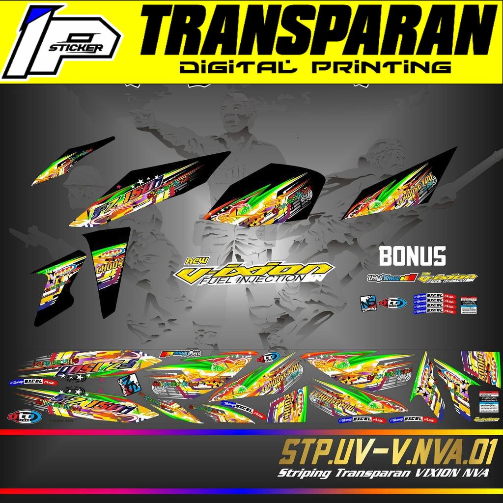 Jual Striping Motor VIXION NVA - Striping Motor Yamaha Vixion Bahan Transparan JP01 | Shopee ...
