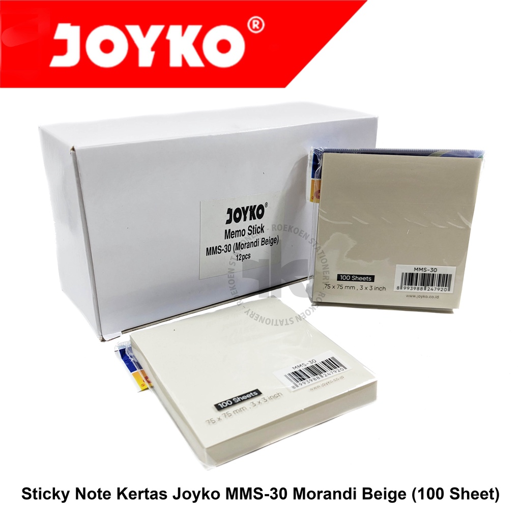 Jual Joyko Sticky Note Kertas 76x76mm MMS-30 Morandi Beige (100 Sheets) | Shopee Indonesia