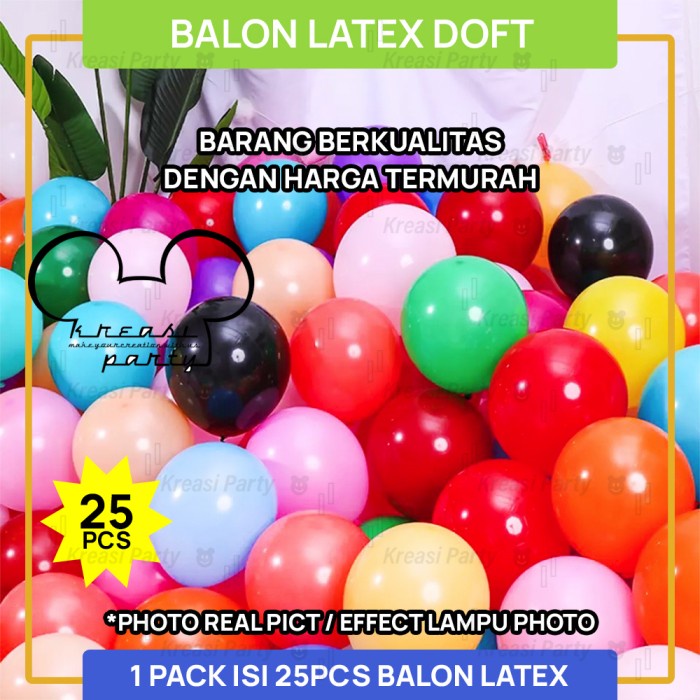 Jual Balon Doff 1 pack isi 25 pcs/Balon Latex Doff/Balon Latex Polos 25 ... Jual Balon Doff 1 pack isi 25 pcs/Balon Latex Doff/Balon Latex Polos 25 ...