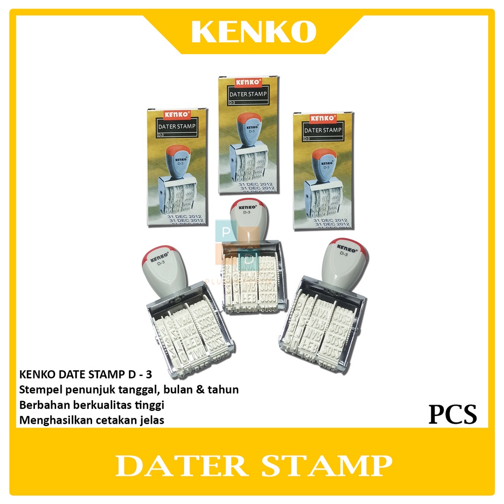 Jual KENKO Stempel Tanggal Date Stamp D - 3 ( 5 MM ) Dater Stamp -Pcs ...