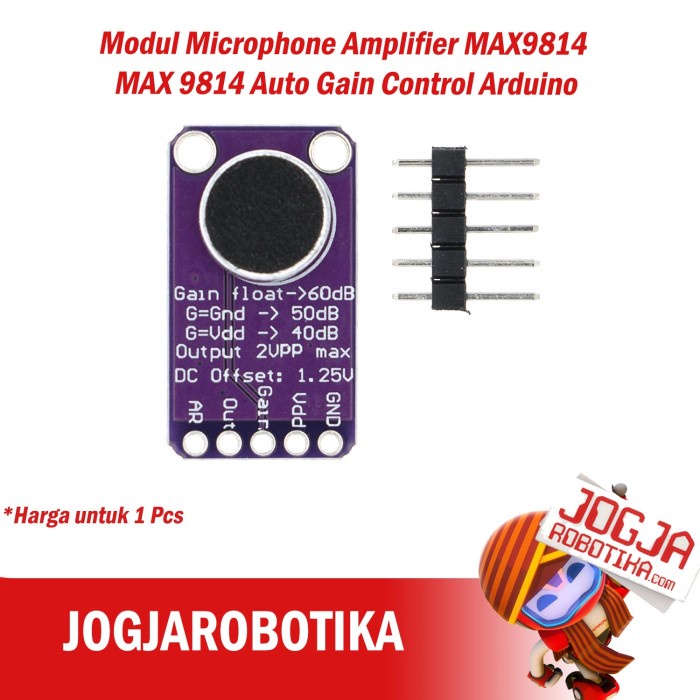 Jual Modul Microphone Amplifier Max9814 Max 9814 Auto Gain Control