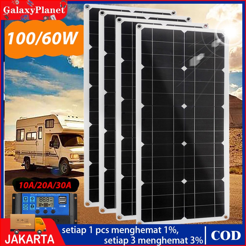 Jual 100w/60w solar panel panel surya pembangkit listrik tenaga surya ...