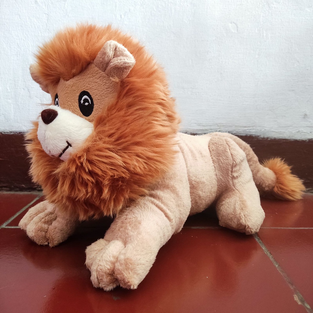 Jual Boneka Singa Panjang Lembut Mainan Boneka Singa 38cm Berlabel SNI ...