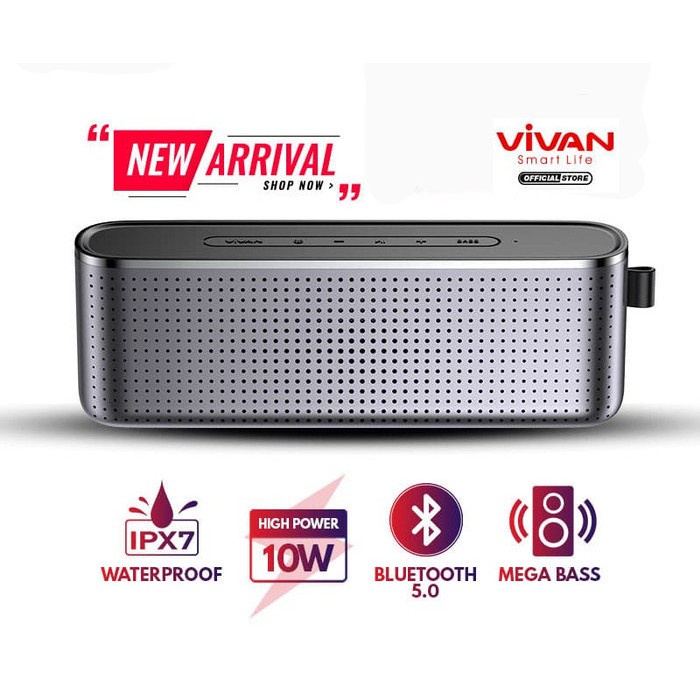 Jual VIVAN Speaker Bluetooth VS10 V5.0 10W High Power Mega Bass Hi-Fi ...