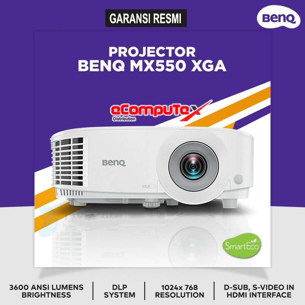 Jual PROYEKTOR BENQ MX550 DLP XGA 3600 LUMENS / PROJECTOR MX 550 HDMI VGA GARANSI RESMI | Shopee ...