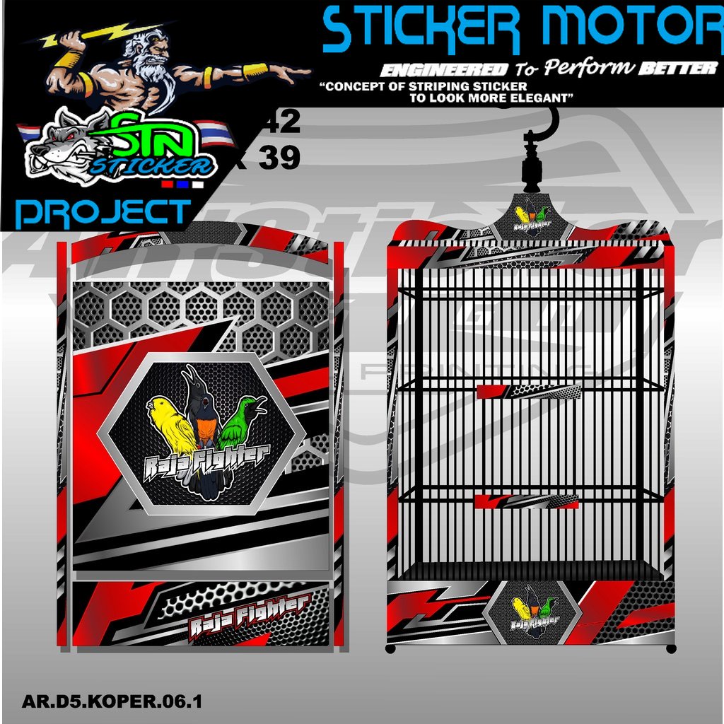Jual Stiker Dekal Sangkar Burung Koper Kosan - Stiker Kandang Kotak ...