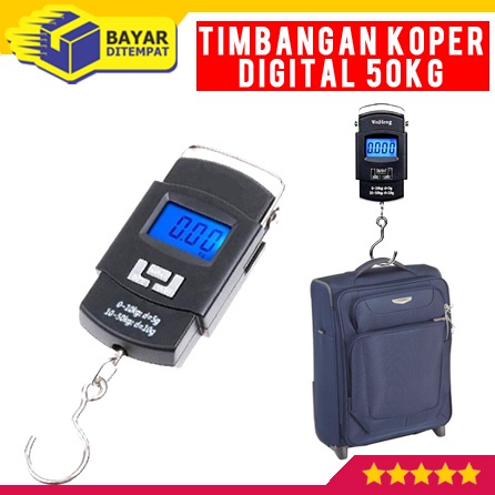 Jual Timbangan Koper Barang 50KG Digital Portable Scale Gantung | Shopee Indonesia