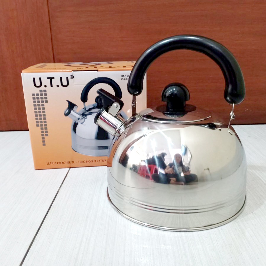 Jual Kettle/Ceret/Teko Siul Stainless Steel-Pemasak Air - 3L UTU HK-07 | Shopee Indonesia