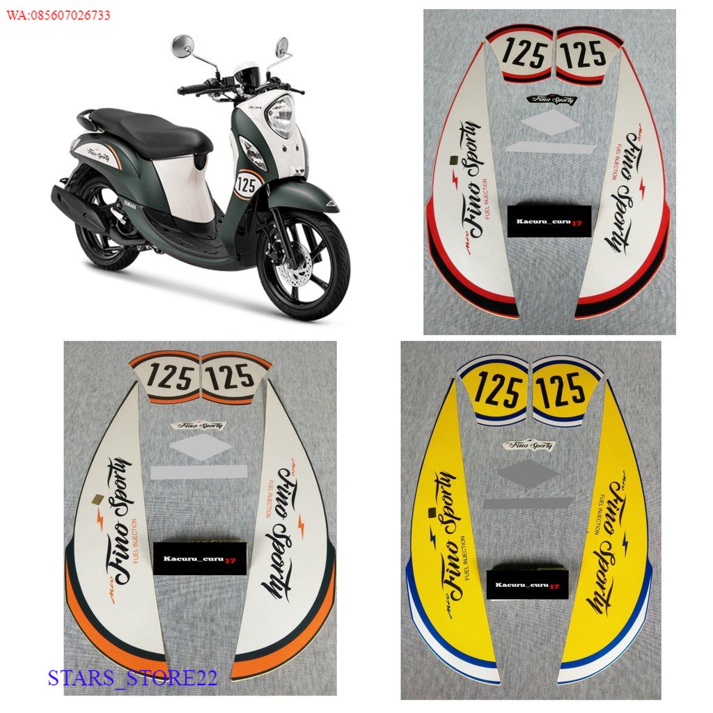Jual (ORI) Stiker Motor Striping Standar Yamaha FINO SPORTY 125 2018 ...