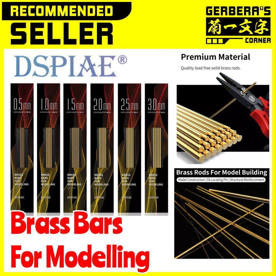 Jual DSPIAE Brass Bars For Modelling Copper Rod Kuningan Plabeam ...