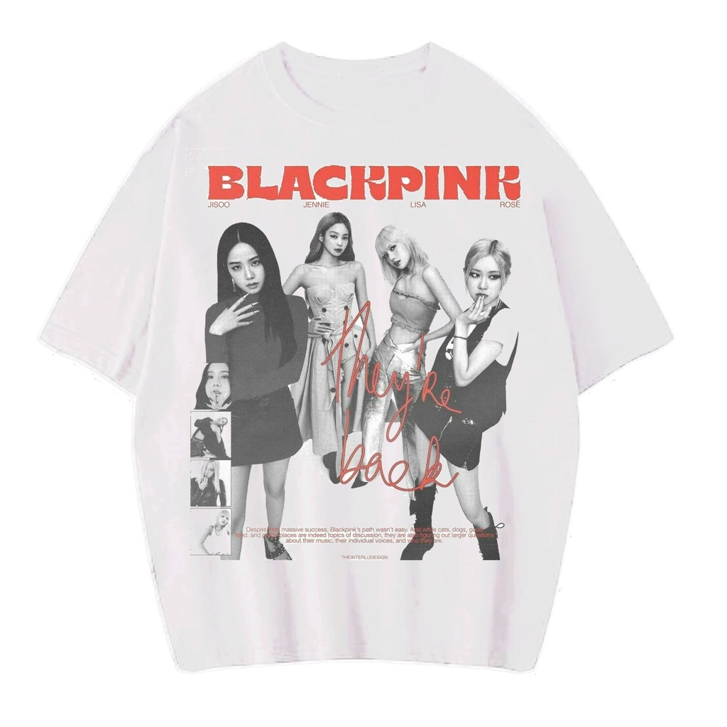Jual Patternmerch "blackpink they back" Oversized T-shirt | kaos vintage | Shopee Indonesia