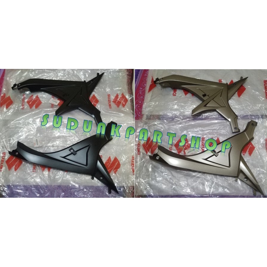 Jual cover rangka frame cover suzuki gsx r150 silver hitam original sgp ...