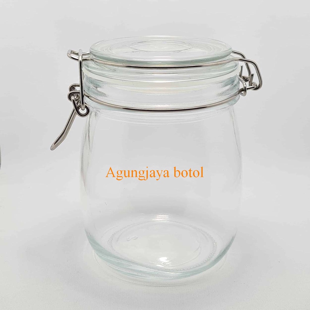 Jual Jar Kaca 750 Ml Lock Clear + Tutup / Jar Kaca / Toples Kaca / Jar Terarium / Jar Kaca Lock ...