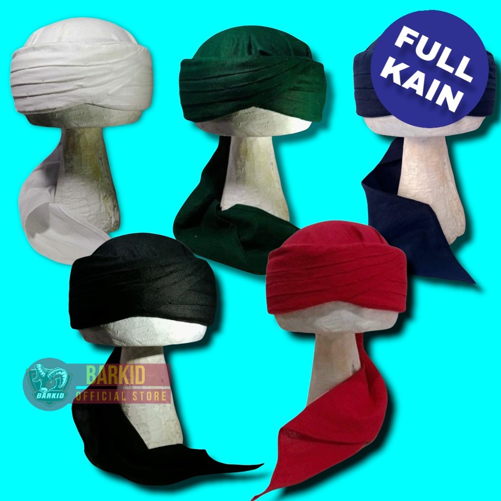 Jual imamah FULL KAIN praktis permanen siap pakai premium quality IKET ...