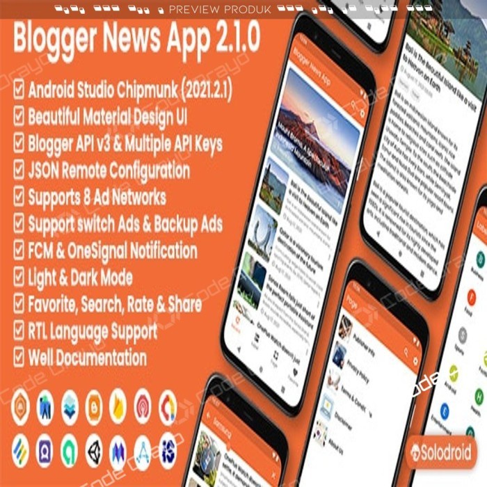 Jual Aplikasi Android Blogger News App Blogger API v3 | Shopee Indonesia