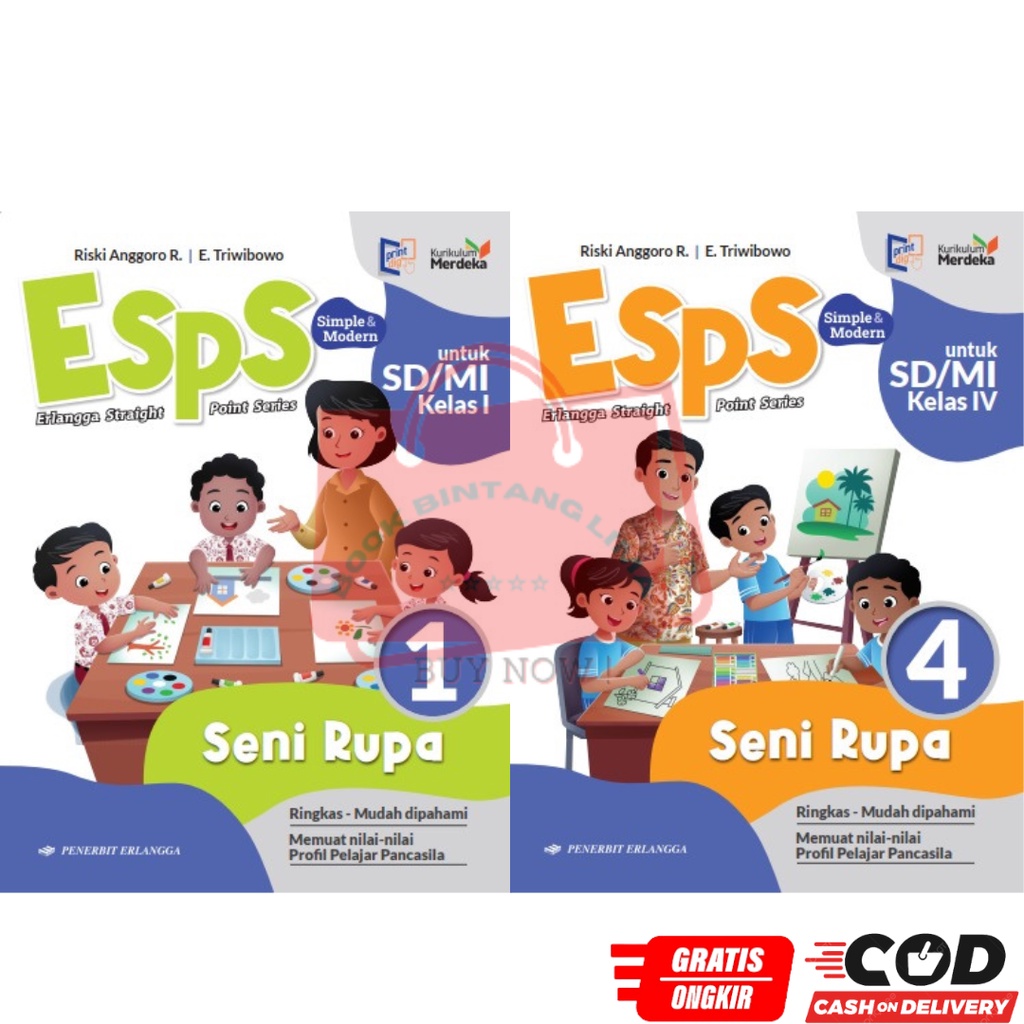 Jual Seni Rupa Kurikulum Merdeka Kelas 1 2 3 4 5 6 SD/MI Penerbit Erlangga | Shopee Indonesia