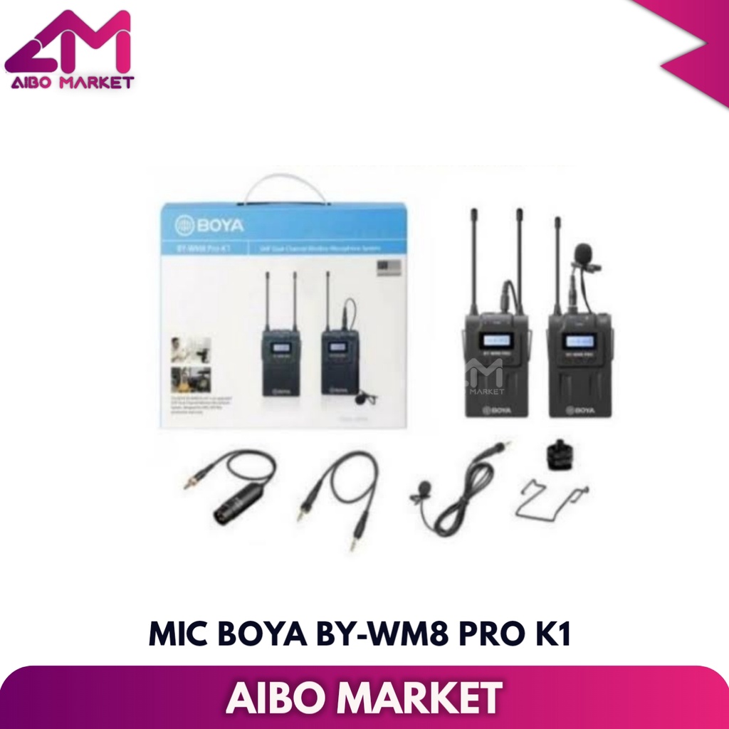 Jual BOYA BY-WM8 Pro K1 UHF Dual-Channel Wireless Mic Microphone System ...