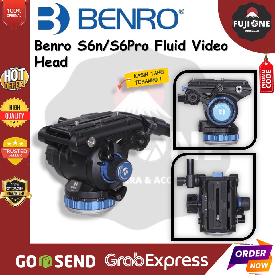 Jual Benro S6n/S6Pro Fluid Video Head | Shopee Indonesia