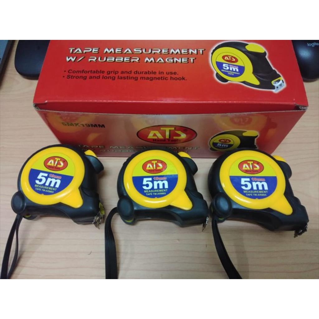 Jual Meteran Tukang Bangunan Roll 5 Meter 5 M 19mm Jaket Bagus ATS ...