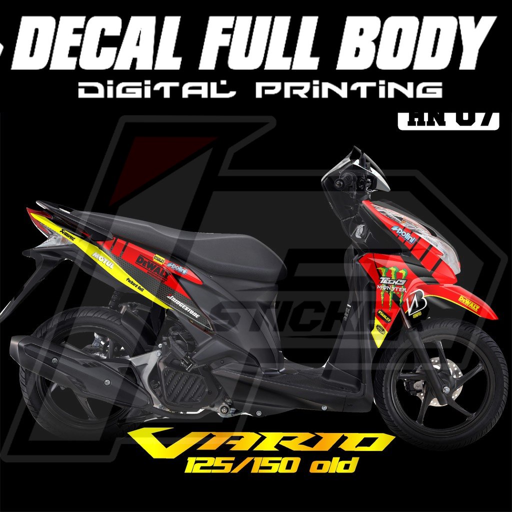 Jual Variasi Stiker Decal Vario 125-150 Old Full body Full modif HN 07 ...