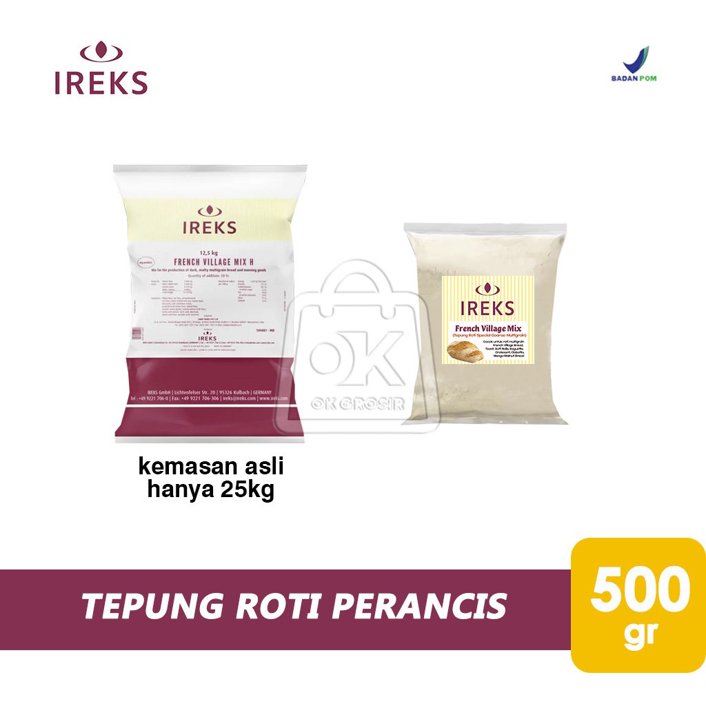 Jual Tepung Roti Perancis IREKS FRENCH VILLAGE MIX Coarse Multigrain ...