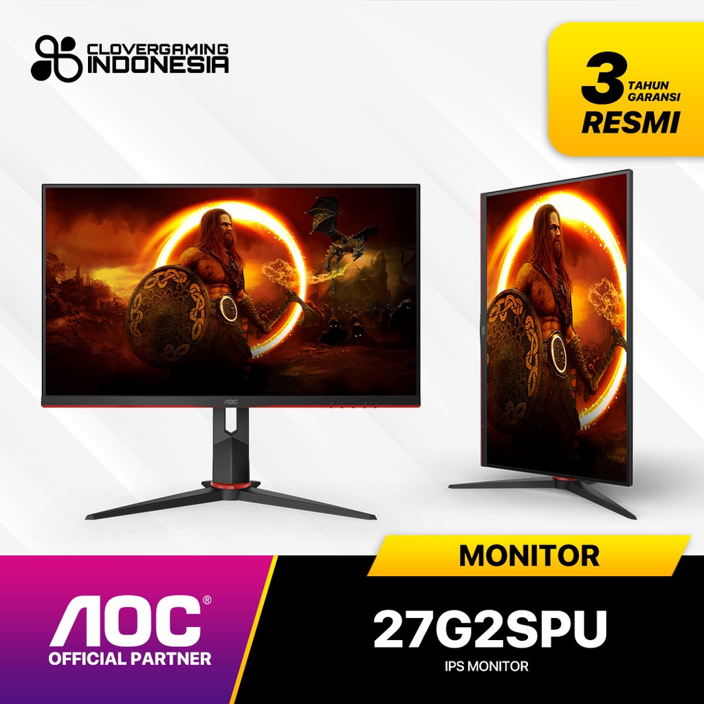 Jual AOC Gaming 24G2SPU - 24 Inch FHD 165Hz, IPS, 1ms MPRT- Gaming ...