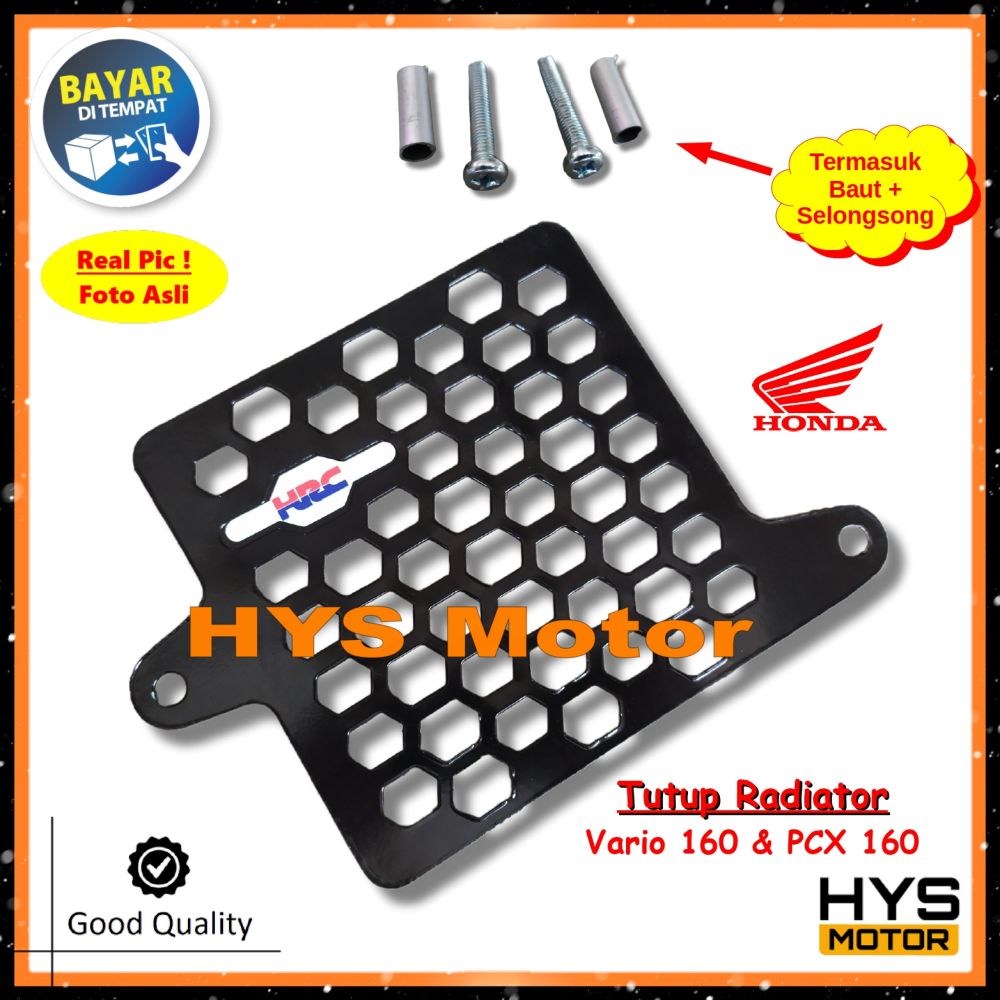 Jual HYS Tutup Cover Radiator PCX 160 VARIO 160 ABS CBS Bahan Besi CNC ...