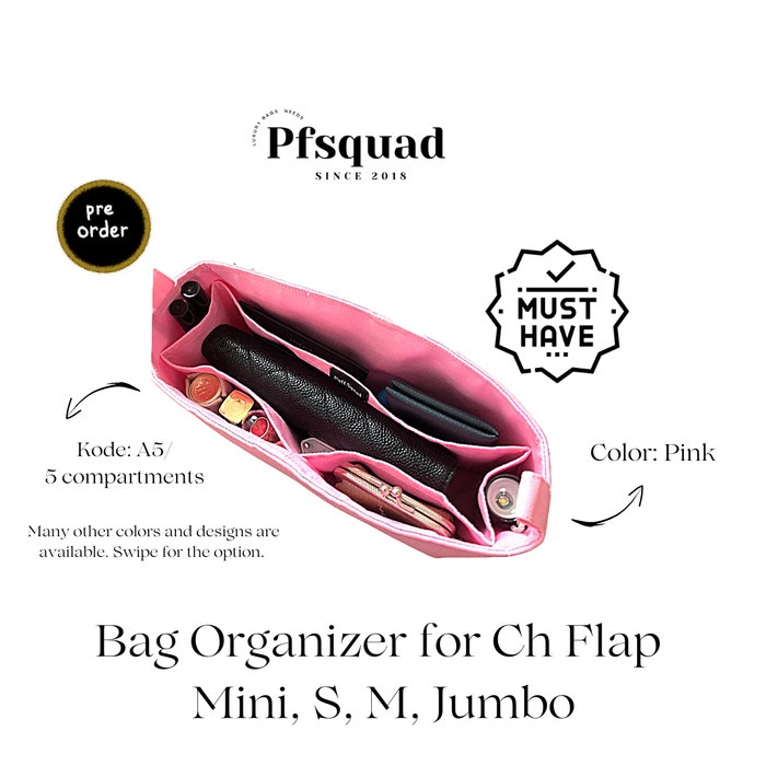 Jual PO Bag Organizer Puff Squad for c Classic Mini/S/M/Jumbo/ Bag ...