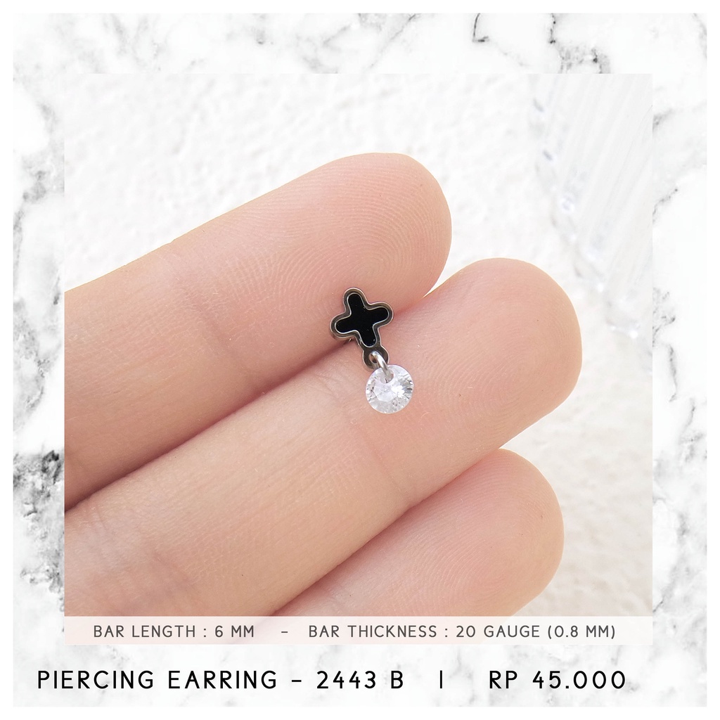 Jual 2442 / 2443 (HARGA 1 BIJI) ANTING PIERCING TINDIKAN HELIX TRAGUS ...