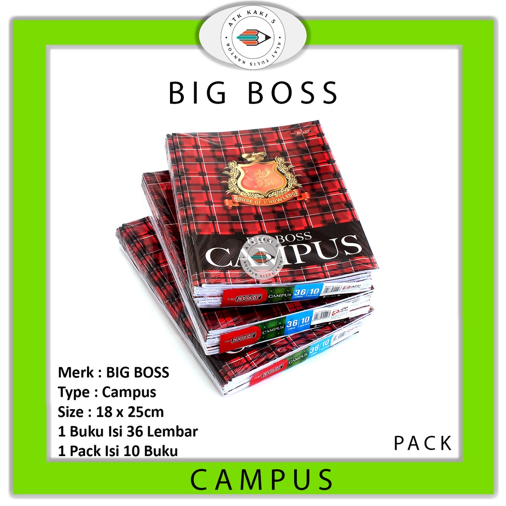 Jual BIG BOSS - Buku Tulis Campus 36 lembar - Pack | Shopee Indonesia