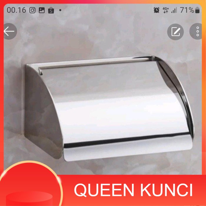 Jual Tempat tissue Stainless Steel model TOTO/ Roll tissue toilet ...
