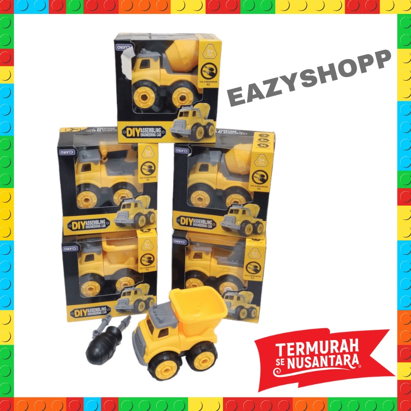 Jual Kado Permainan Bermain Mainan Anak Anak Bongkar Pasang DIY Truck ...