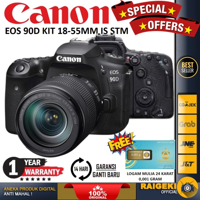 Jual Canon EOS 90D KIT 18-55MM IS STM Kamera DLSR | Shopee Indonesia