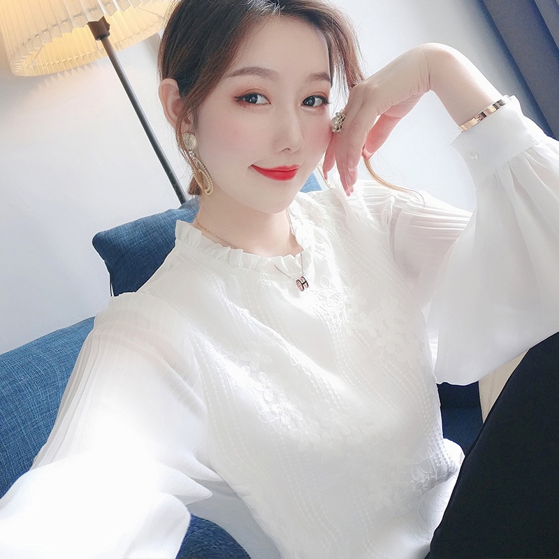 Jual IB0024 PAPADI Atasan Putih Wanita Atasan Wanita Kekinian Blouse ...