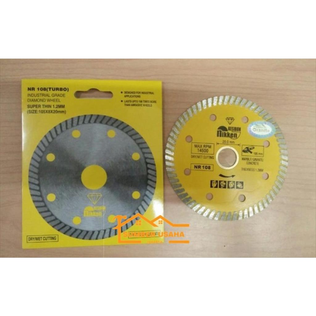 Jual BJ MATA POTONG KERAMIK 4" IN SUPERTHIN DIAMOND WHEEL TURBO NIKKEN ...