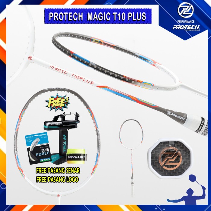 Jual NEW RAKET BADMINTON PROTECH MAGIC T10/T-10 PLUS PROTECH PERFORMANCE | Shopee Indonesia